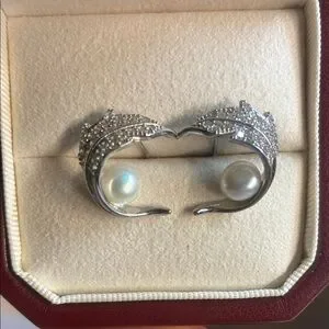 Jewelry | Elegant Silver Pearl Earrings | Poshmark